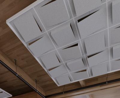 China Flame Retardant Eco PET Acoustic Ceiling Panels Custom Colors B1 Fireproof for sale