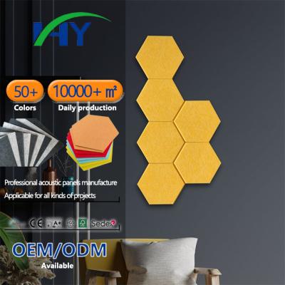 China Wall Decoration Aesthetic Hexagonal Acoustic Panels Sound Absorption For Home for sale