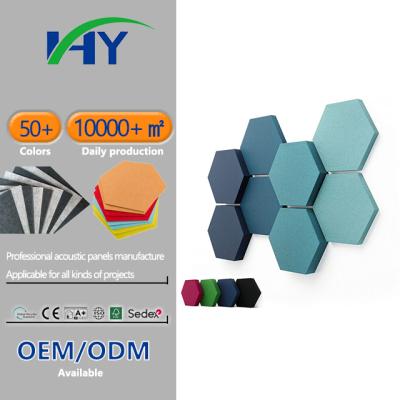 China Color Customized Hexagonal Acoustic Panels Flame Retardant For Home Renovation for sale
