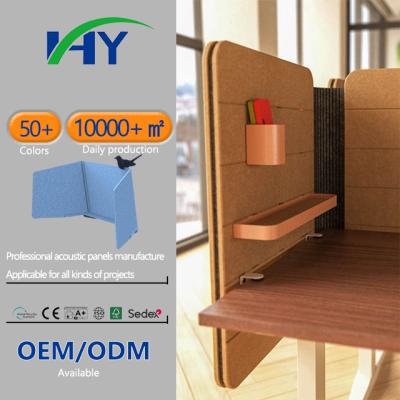 China Library Aesthetic PET Acoustic Desk Divider Flame Retardant for sale