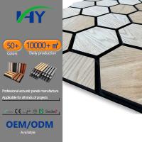 China Modern Style Hexagon Wood Slat Acoustic Panel for Wall Decoration and Sound Absorption for sale