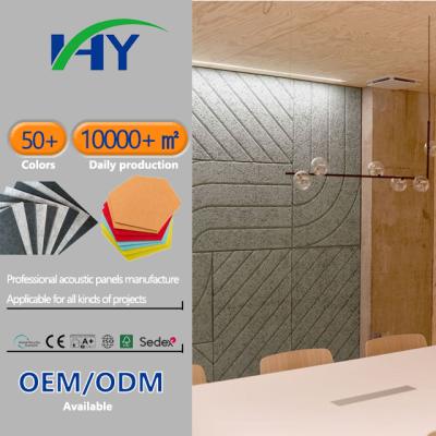 China Color Customized Sound Absorption PET Acoustic Wall Panel for Home Decoration for sale