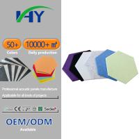China Aesthetic PET Hexagon Acoustic Panels High Performance Sound Absorption Wall Decor for sale