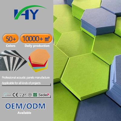 China Shape Customized Hexagon Acoustc Panels for Wall Decor Sound Absorption for sale