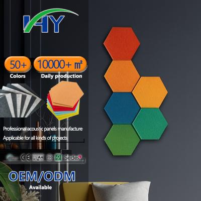 China 25*30cm Eco Hexagon Acoustic Panels for Home Sound Absorption for sale