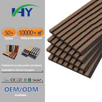 China Brown Cloud Maple Wood Slat Acoustic Panels Sound Absorption for Wall Decor for sale