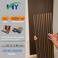 China EV Velvet Wood Slat Acoustic Panel Flame Retardant Sound Absorption NRC>80% for sale