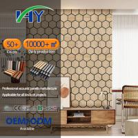 China Europe Design Hexagon Wood Slat Acoustic Panel for Bedroom Livingroom Decoration for sale