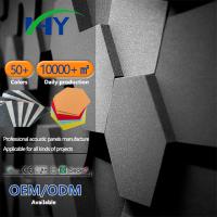China Color Customize PET Hexagon Acoustic  Panels Flame Retardant for sale