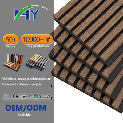 China Customized Sizes Wood Slat Acoustic Panel Flame Retardant Properties for sale