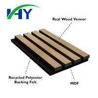 China Flame Retardant Wood Slat Acoustic Panel For Office And Studio Use for sale