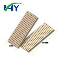 China PET Surface And MDF Wood Slat Acoustic Panel For Durability for sale