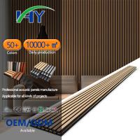 China Wood Slat Acoustic Panel With Easy To Clean Surface And Flame Retardant for sale