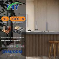 China Wood Slat Acoustic Panel Made From Recycled PET And MDF Materials for sale