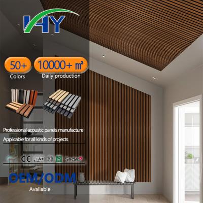 China Customized Wood Slat Acoustic Panel With Flame Retardant Certification for sale