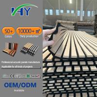 China Wood Slat Acoustic Panel Using MDF For Stability And Sound Performance for sale