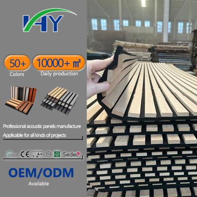 China Wood Slat Acoustic Panel Using MDF For Stability And Sound Performance for sale