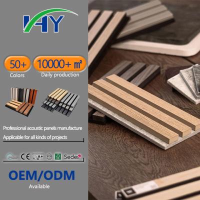 China Wood Slat Acoustic Panel With Enhanced Sound Absorption And Fire Rating for sale