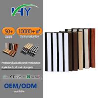 China Wood Slat Acoustic Panel With Sustainable Wood Slats And Acoustic Fill for sale