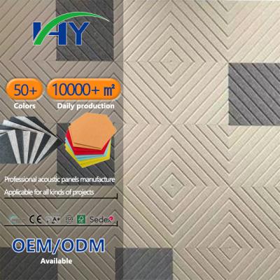 China Custom Made Acoustic Wall Panel With PET Fiber And High Sound Absorption Coefficient for sale