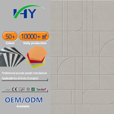 China Flame Retardant And Sound Absorbing Acoustic Wall Panel Using Eco Conscious PET for sale