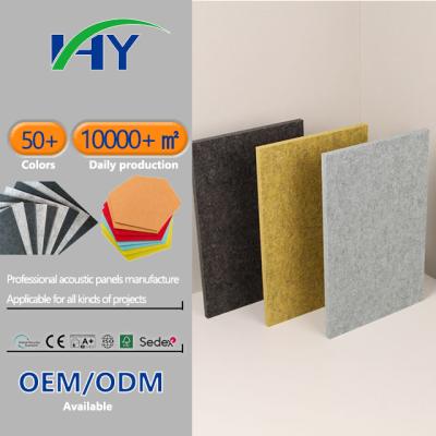China Sound Absorbing Acoustic Wall Panel Custom Cut From Durable PET Material for sale