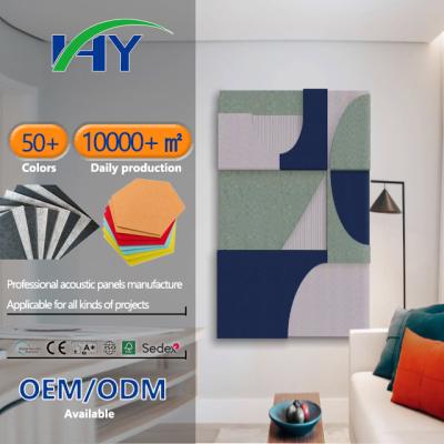China Flame Retardant Acoustic Wall Panel Built With Custom PET For Sound Control for sale