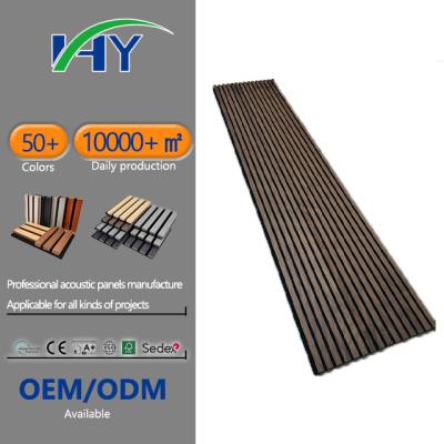 China Wood Slat Acoustic Panel With Flame Retardant And Sound Absorption For Office Use for sale