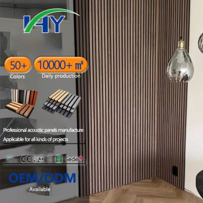 China Wood Slat Acoustic Panel In Pet With Custom Design For Acoustic Treatment for sale
