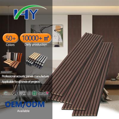 China Wood Slat Acoustic Panel Made From Mdf With Customized Options For Noise Reduction for sale