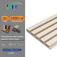 China Sound Absorbing Wood Slat Acoustic Panel With Flame Retardant And Custom Design for sale