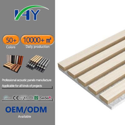 China Sound Absorbing Wood Slat Acoustic Panel With Flame Retardant And Custom Design for sale