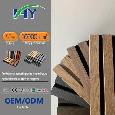 China Wood Slat Acoustic Panel For Home Theater With Sound Absorption And Flame Retardant for sale