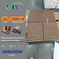 China Wood Slat Acoustic Panel With Flame Retardant Pet For Acoustic Solutions for sale