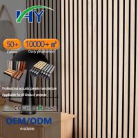 China Customized Flame Retardant Wood Slat Acoustic Panel For Sound Absorption for sale