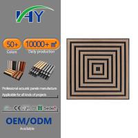 China Sound Absorption Wood Slat Acoustic Panel With Flame Retardant For Interior Design for sale
