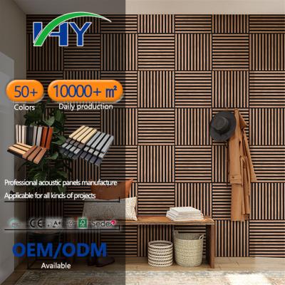 China Flame Retardant And Sound Absorbing Wood Slat Acoustic Panel For Residential Use for sale