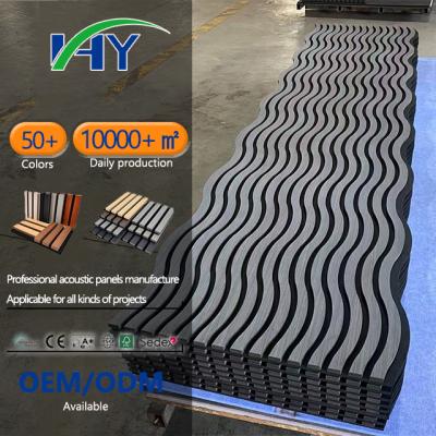 China Wood Slat Acoustic Panel With Custom Colors And Flame Retardant For Noise Reduction for sale