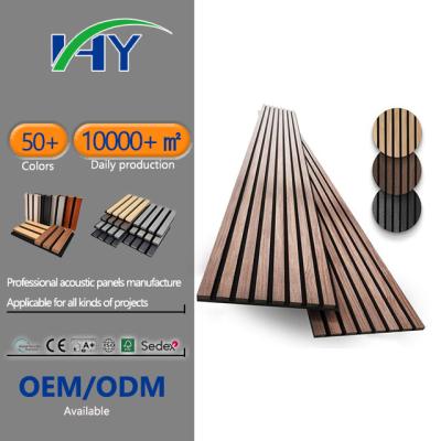 China Acoustic Treatment Wood Slat Acoustic Panel With Mdf And Flame Retardant for sale