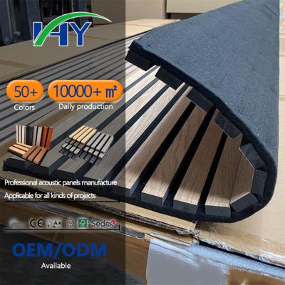 China Wood Slat Acoustic Panel With Fire Resistant And Sound Absorbing Properties for sale