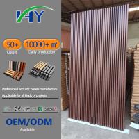 China Custom Design Wood Slat Acoustic Panel With Pet And Flame Retardant For Acoustics for sale