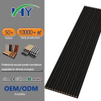 China Wood Slat Acoustic Panel For Wall Covering With Sound Absorption And Flame Retardant for sale