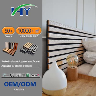 China Wood Slat Acoustic Panel With Flame Retardant Coating And Sound Absorption for sale