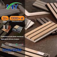 China Wood Slat Acoustic Panel For Ceiling Application With Sound Absorption And Flame Retardant for sale