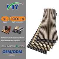 China Soundproof Wood Slat Acoustic Panel With Custom Design And Flame Retardant for sale