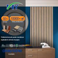 China Flame Retardant Treated Wood Slat Acoustic Panel With Sound Absorption for sale