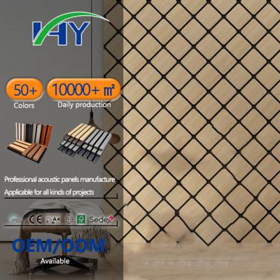 China Modern Design Wood Slat Acoustic Panel With Flame Retardant And Sound Absorption for sale