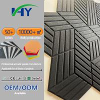 China Customizable Hexagon Acoustic Panels Flame Retardant PET Acoustic Treatment For Walls for sale