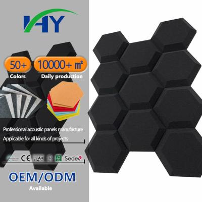 China Hexagon Acoustic Panels Acoustic Foam Alternative PET Customizable Flame Retardant Grade for sale
