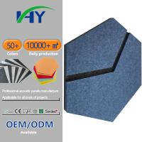 China Flame Retardant Hexagon Acoustic Panels PET Acoustical Panels Customizable Wall Decor for sale